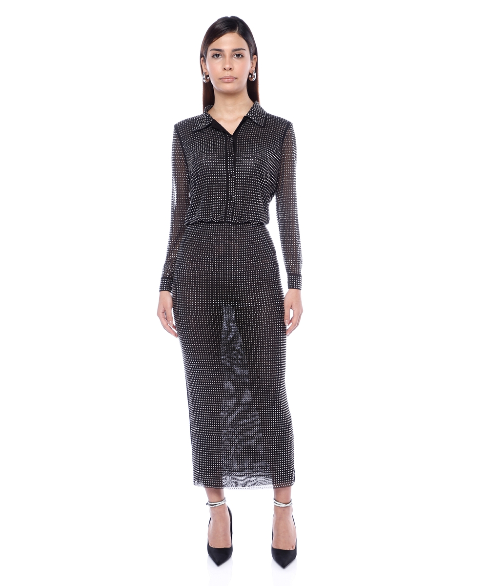 Crystal embellished midi dress | Emporium